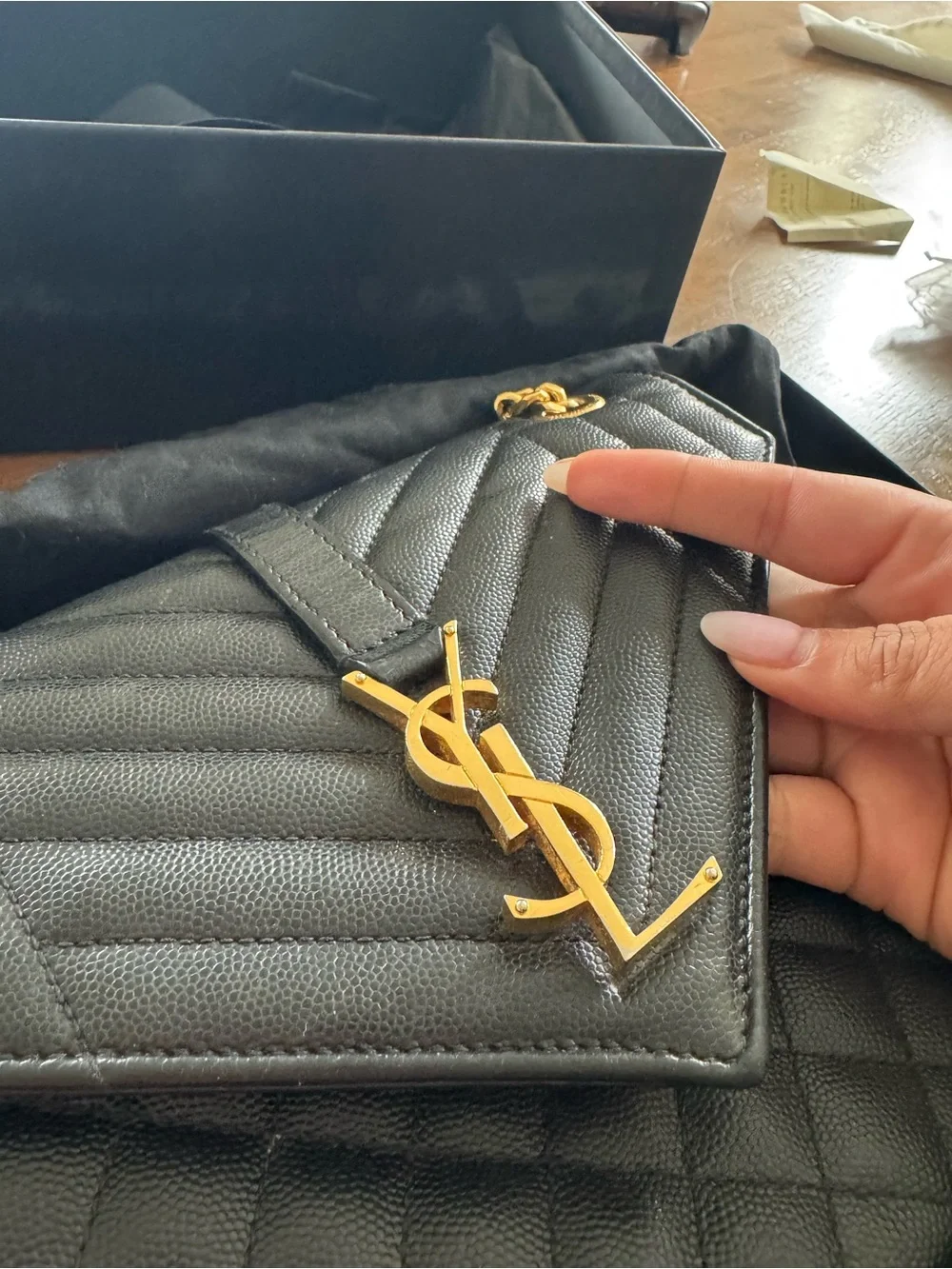 Saint Laurent | Bags | Grain De Poudre Textured Mixed Matelasse ...
